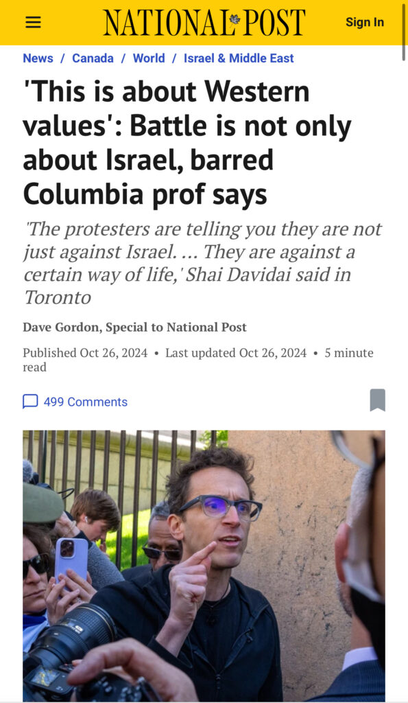 Shai Davidai Columbia University This Is About Western Values - Tafsik